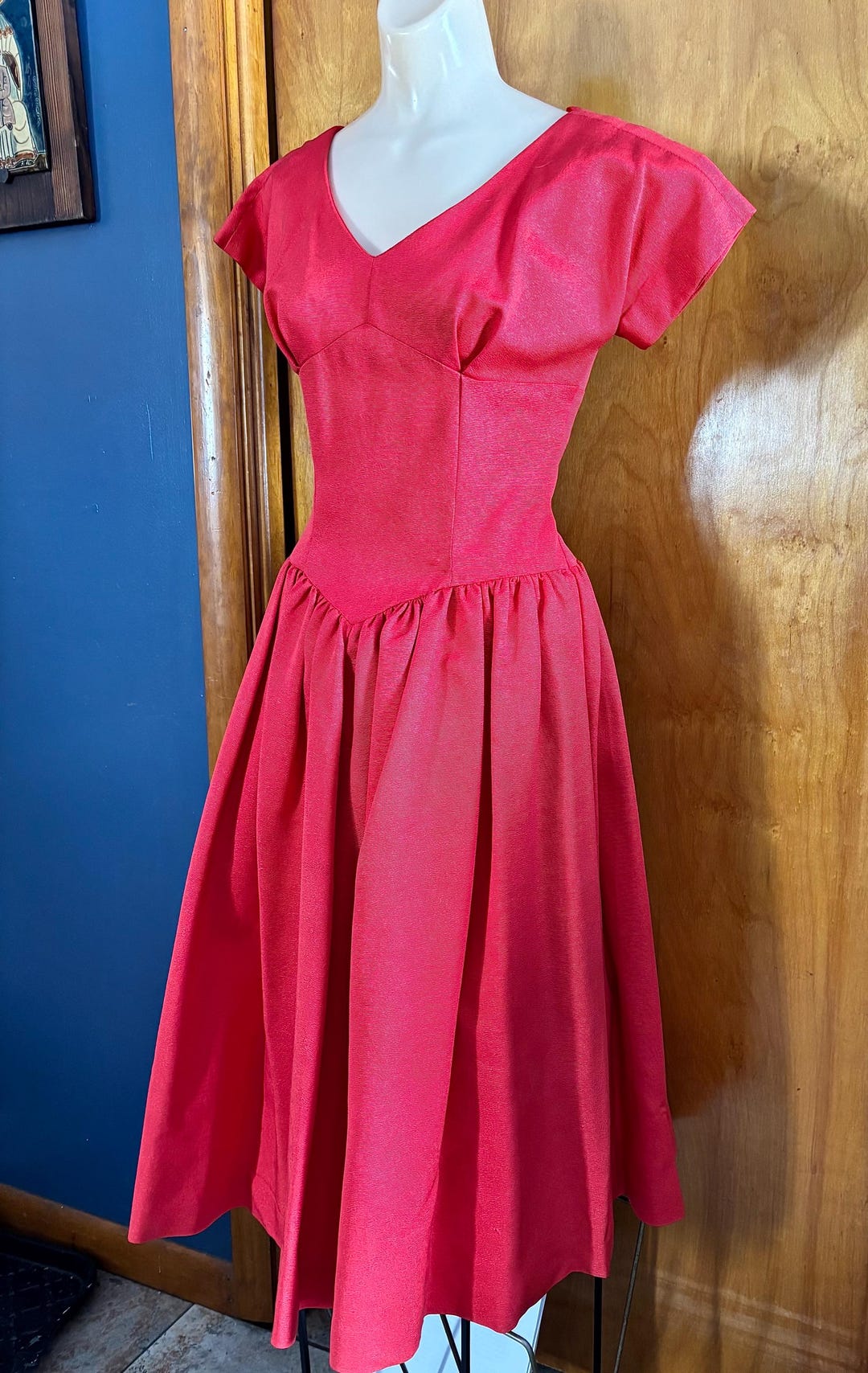 Bright Lipstick Red Tween Dress- Very Fitted XXS- Young Girl Formal ...
