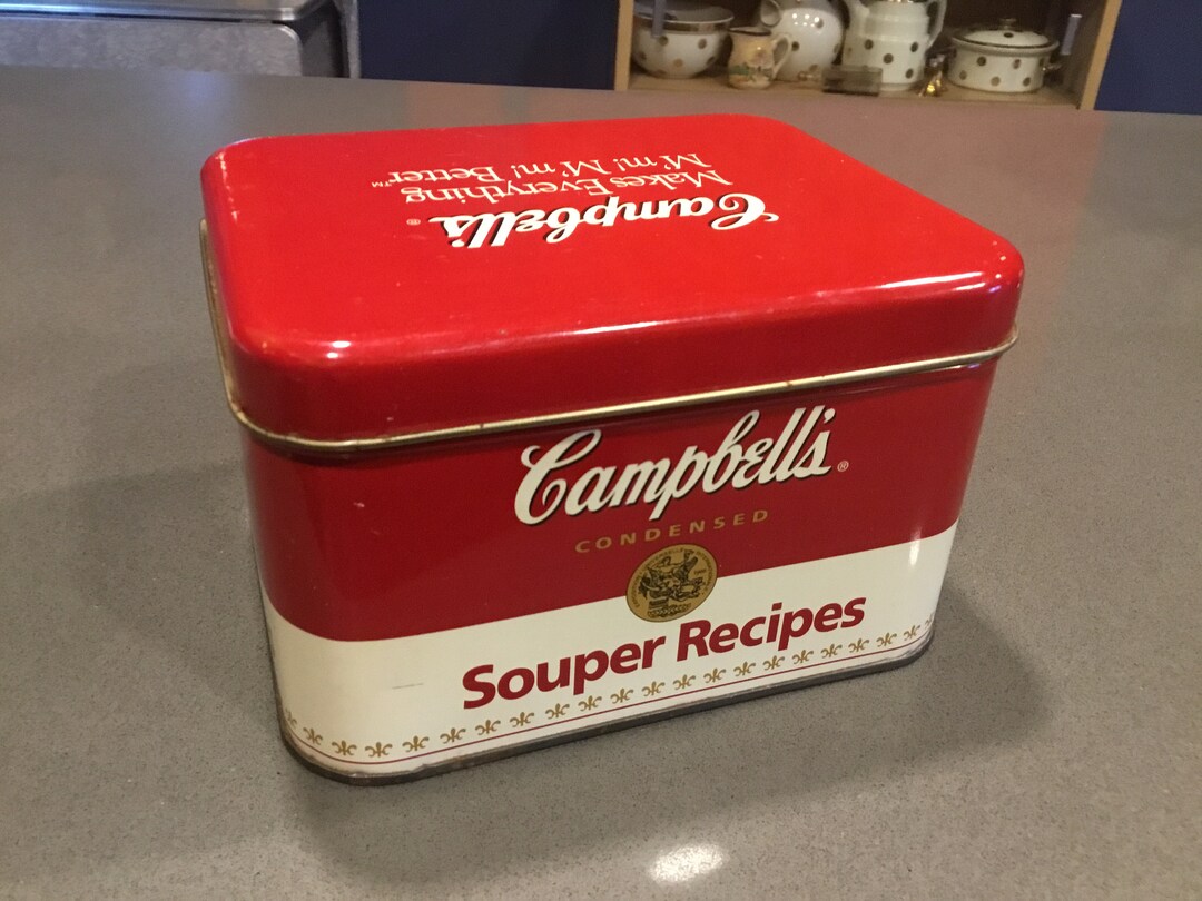 Campbells Soup Can Recipe Tin Circa 1970 1980, for Large Recipe Cards ...