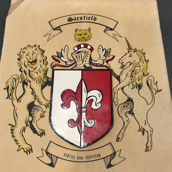 Lion and Unicorn Crest - Etsy