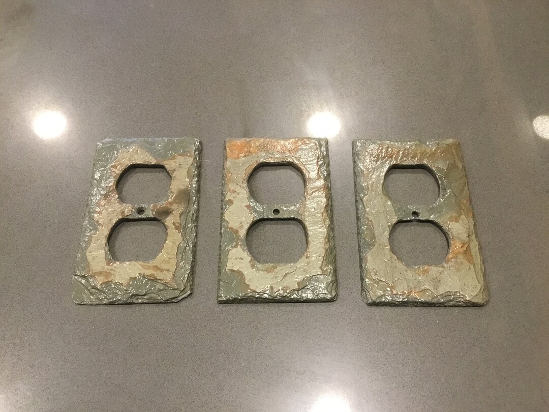 Handmade Slate Electrical Outlet Covers-plug in Covers- Universal Size ...