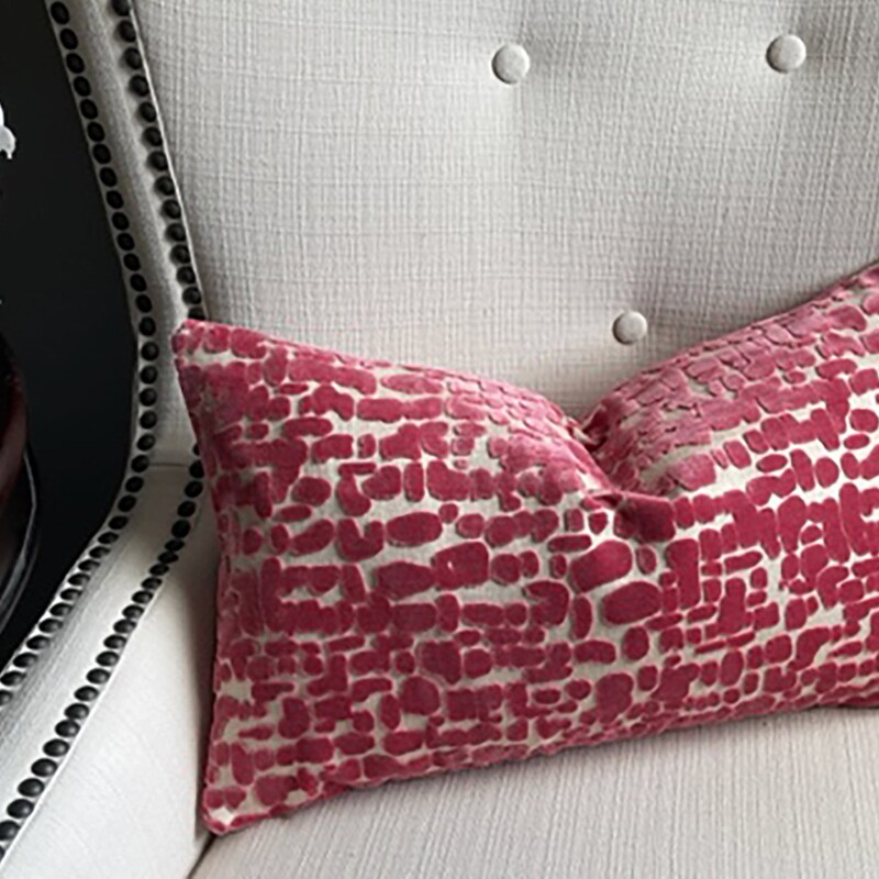 Pink Lumbar Pillow - Etsy