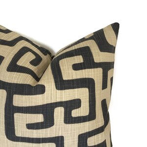 Black Tan Pillow Cover, Geometric Throw Pillow, Home Living Design ...