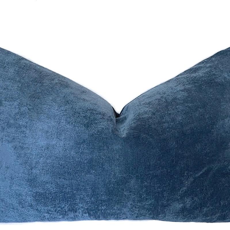 Blue Lumbar Pillow - Etsy