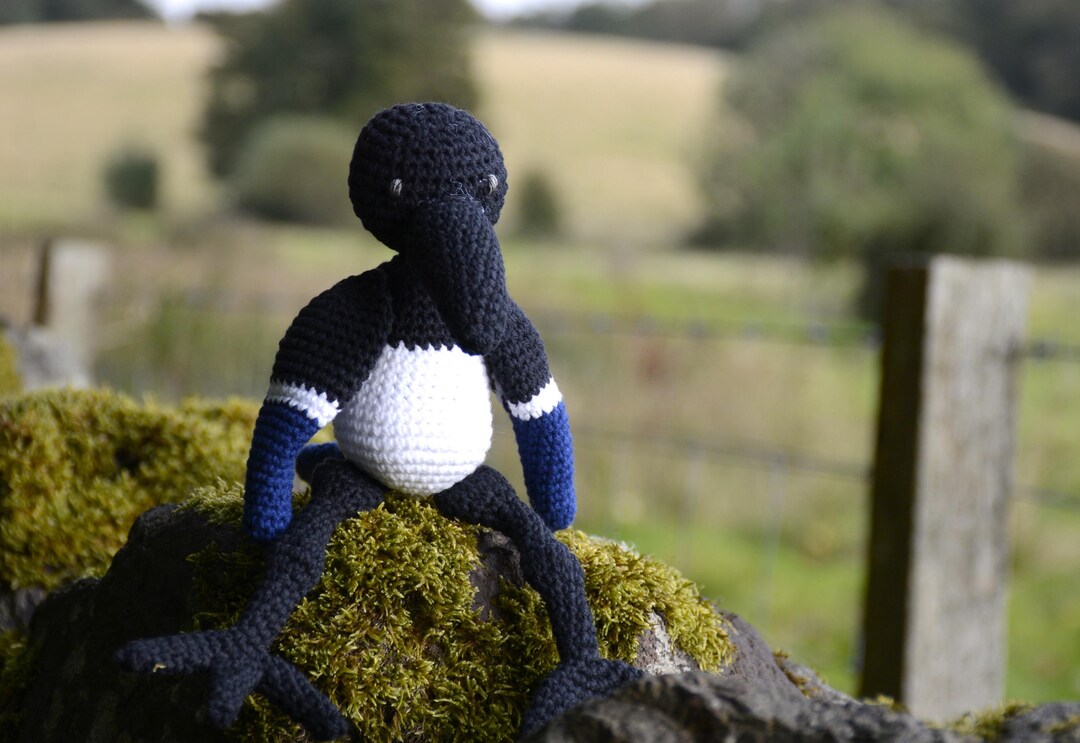 Crocheted Magpie Doll, Handmade Bird magpie - Etsy