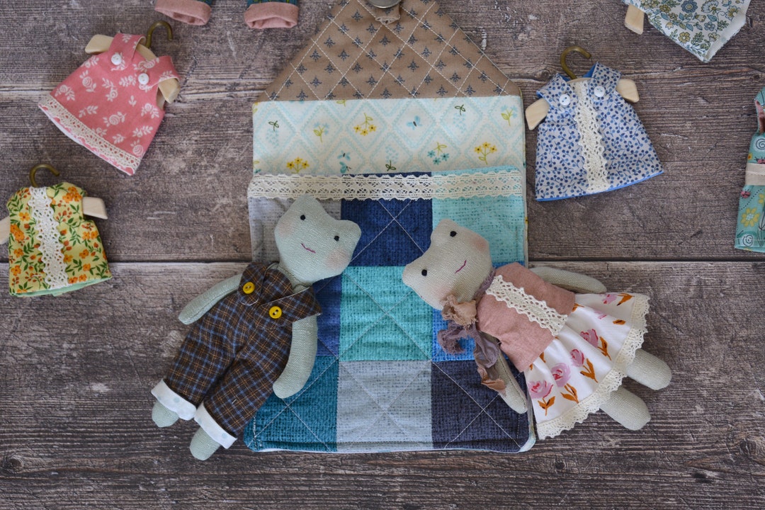 PRE-ORDER Handmade Tilda Style Dolls With Clothes and a Quilted House ...