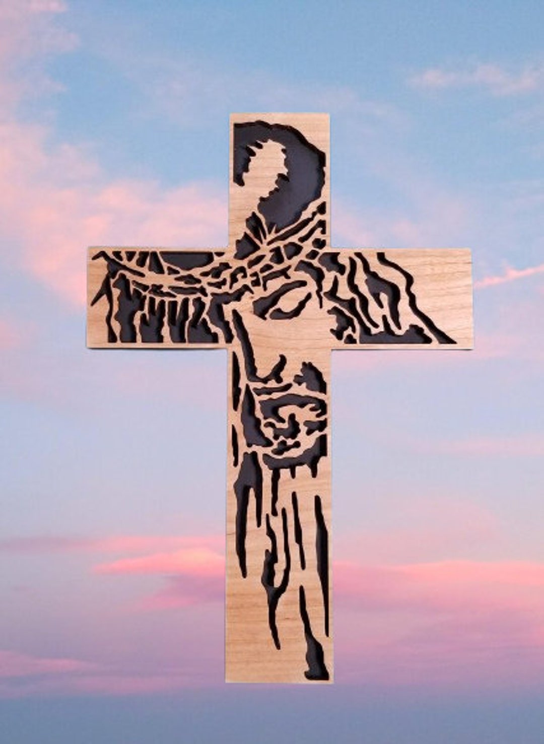 Wood Jesus Cross - Etsy