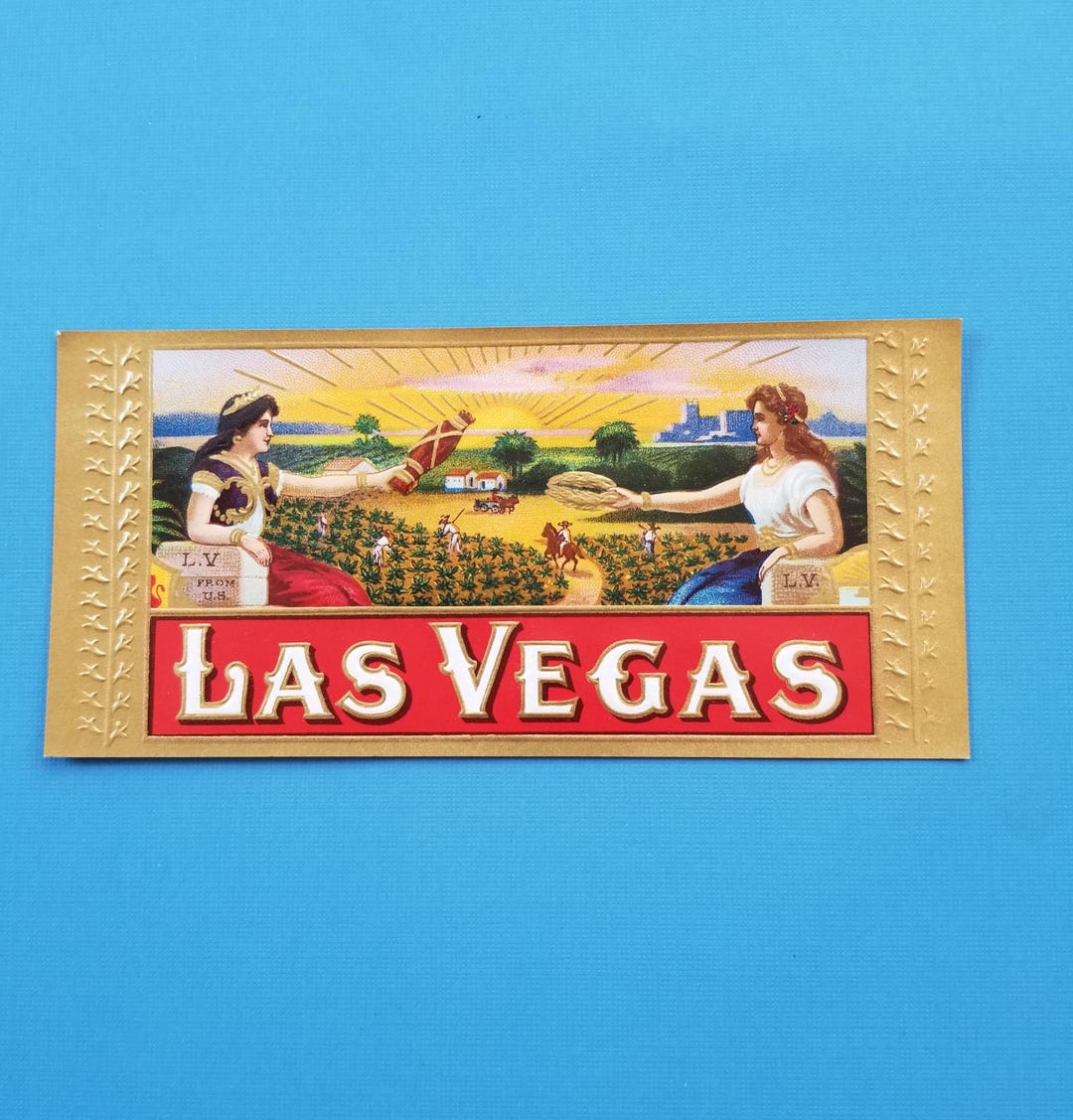 Original Vintage Las Vegas Cigar Box End Label - Etsy