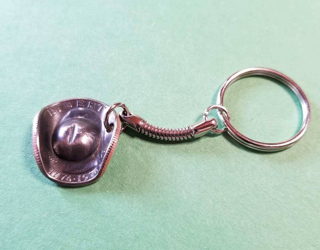 1776-1976 Bicentennial Quarter Cowboy Hat Key Chain - Etsy