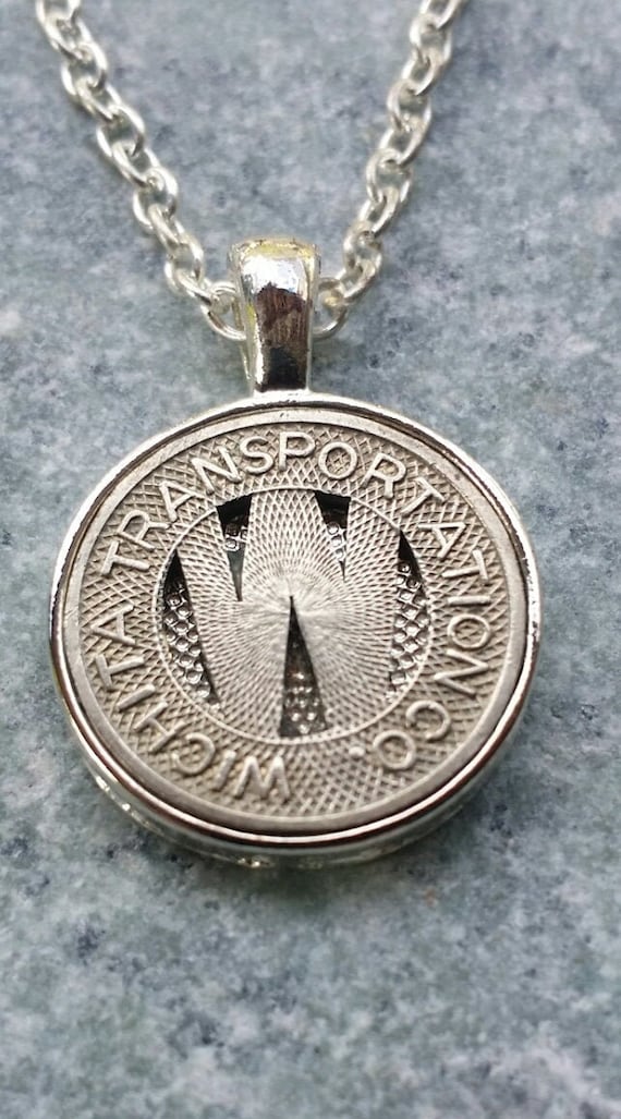 Vintage Wichita Kansaa Transit Token With Bezel Pendant - Etsy