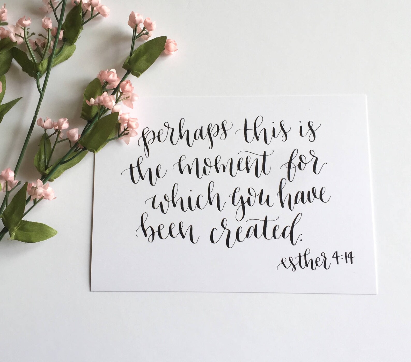 5x7 Calligraphy Print Esther 4:14 - Etsy