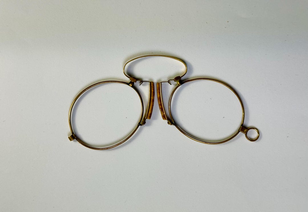 Antique NOS Pince Nez Eyeglasses. New Pinch Nose Eyeglasses. Vintage ...
