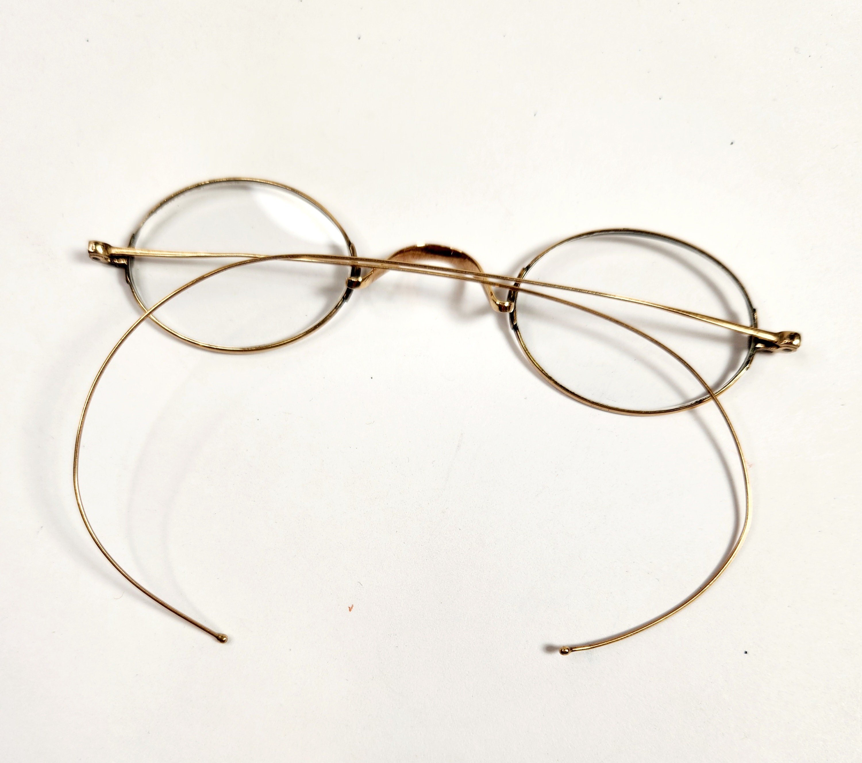 10K Solid Gold Spectacles. Excellent Condition Antique 2.50 Readers ...