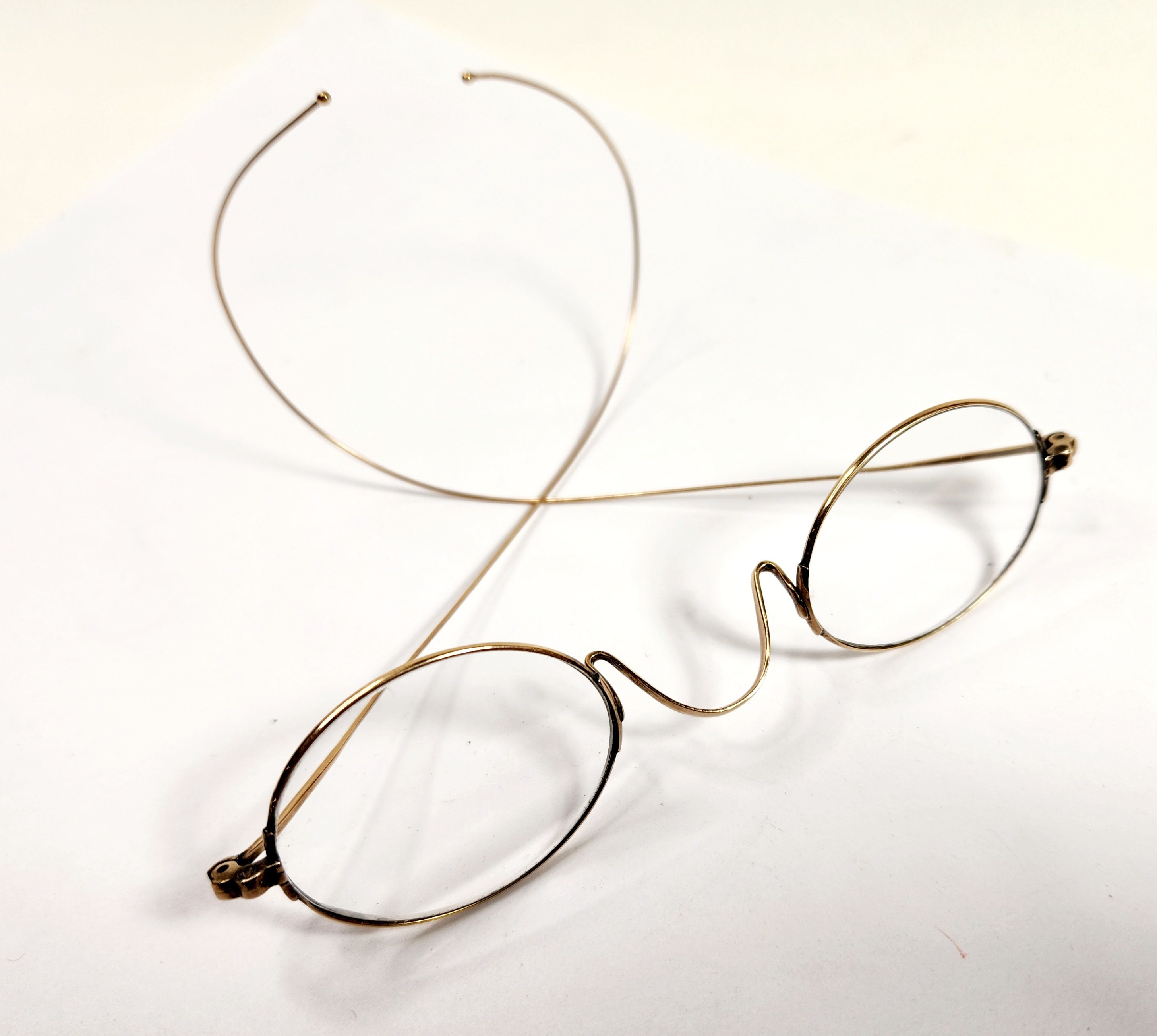 10K Solid Gold Spectacles. Excellent Condition Antique 2.50 Readers ...