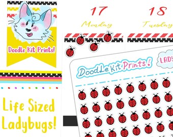 Tiny Ladybug Stickers - Etsy