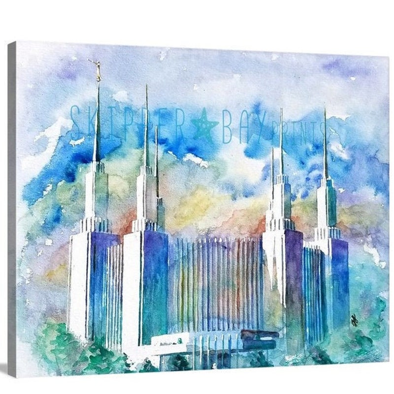 Dc Temple Watercolor - Etsy