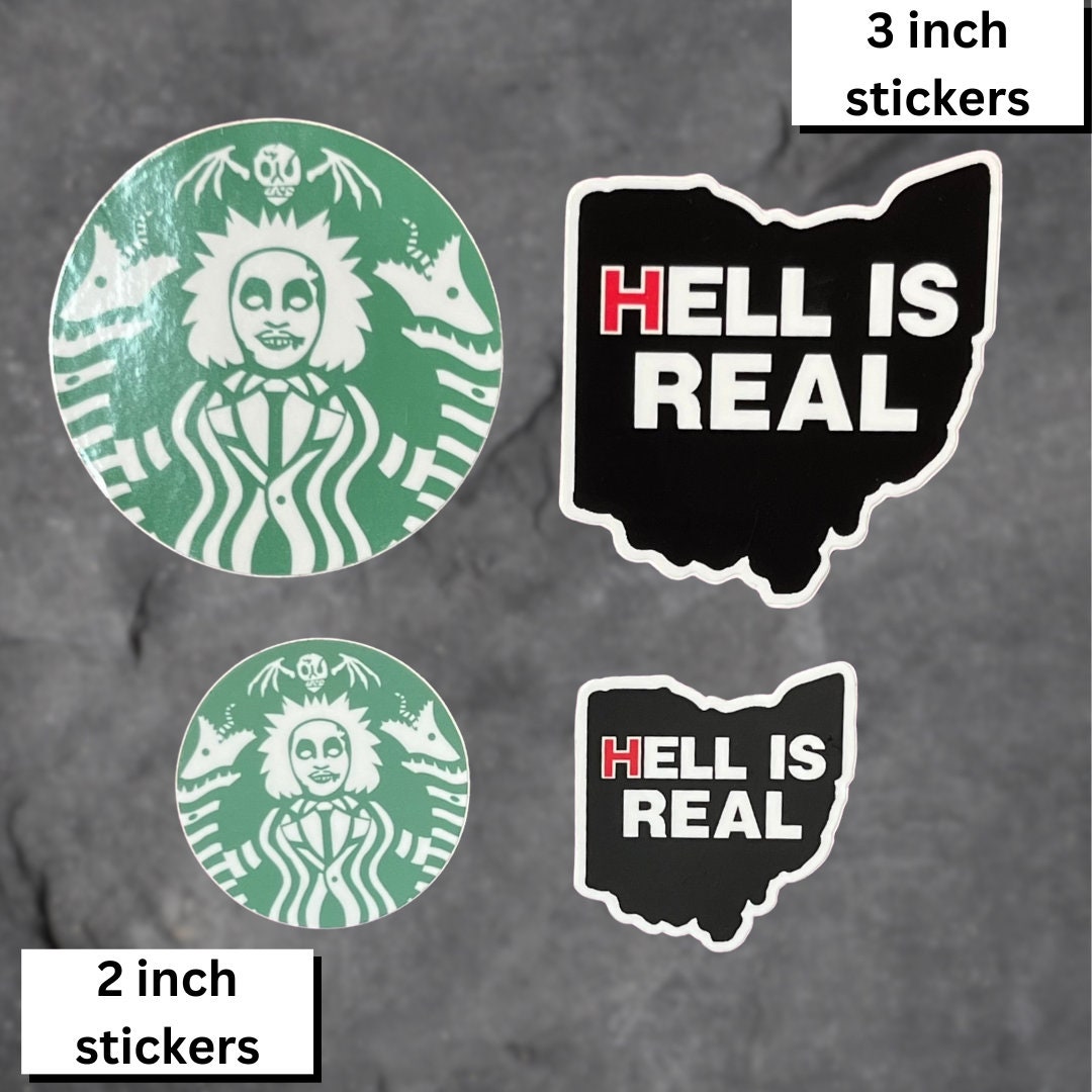 STICKERS Horror Movie Themed Beetlejuice Hellraiser - Etsy