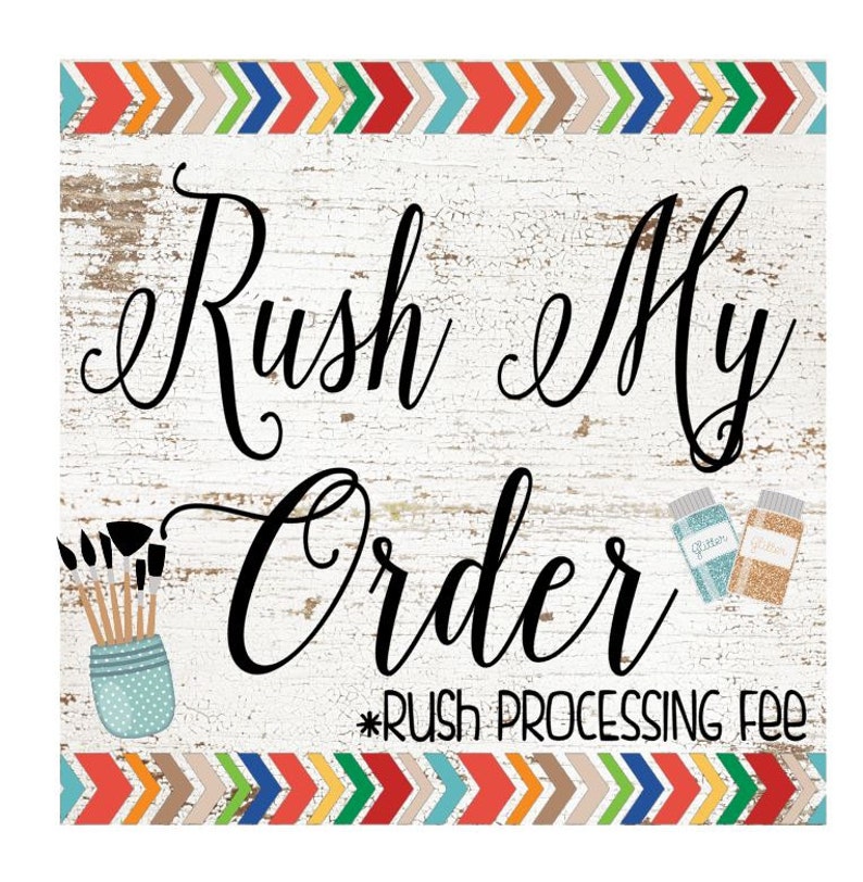 RUSH ORDER FEE // Expedited Processing | Etsy