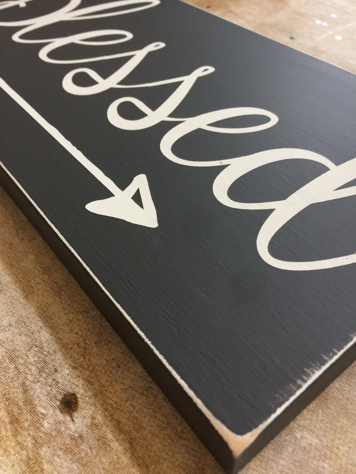 Rustic Distressed Blessed Wood Sign Farmhouse Decor Fixer - Etsy