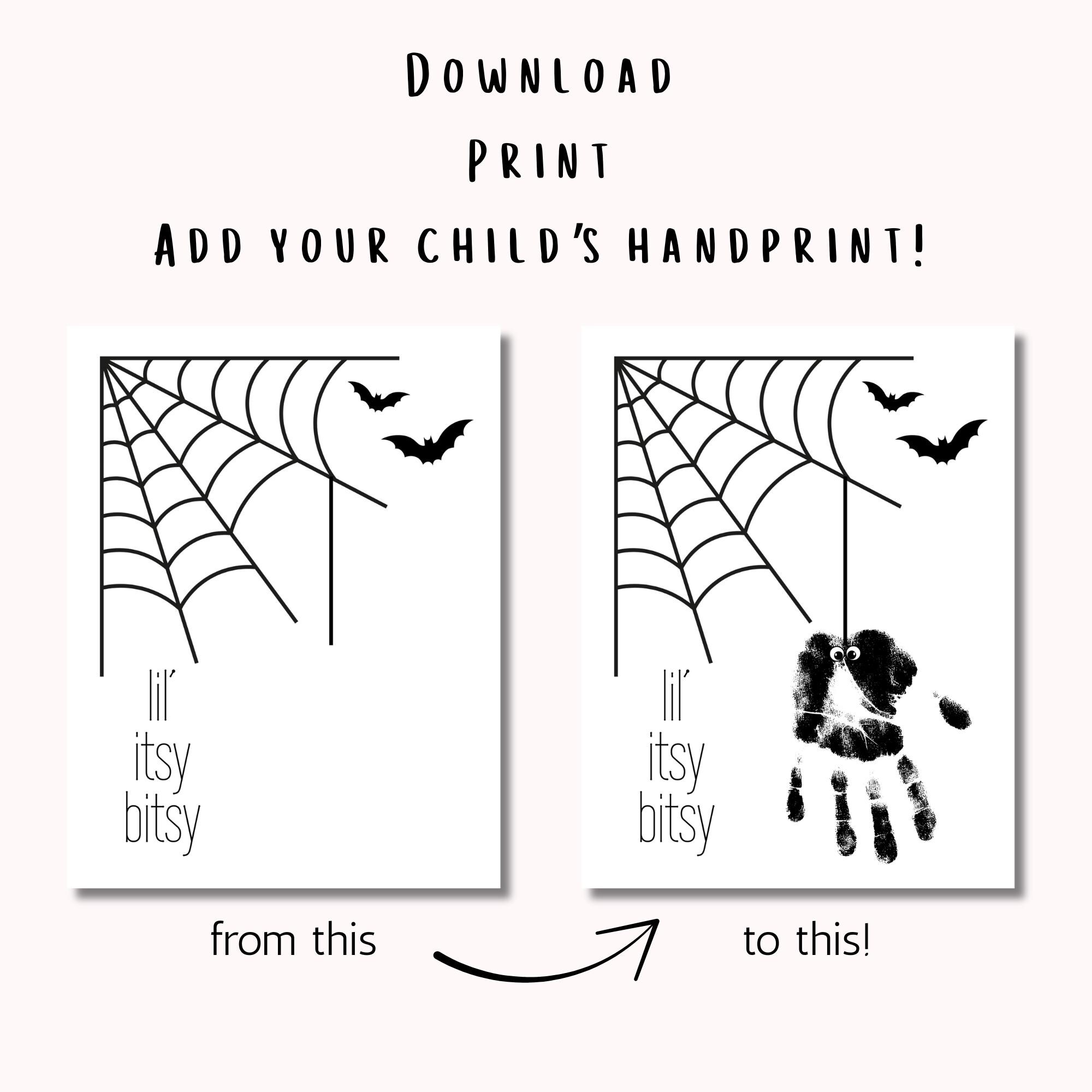 Halloween Spider Handprint Craft - Etsy