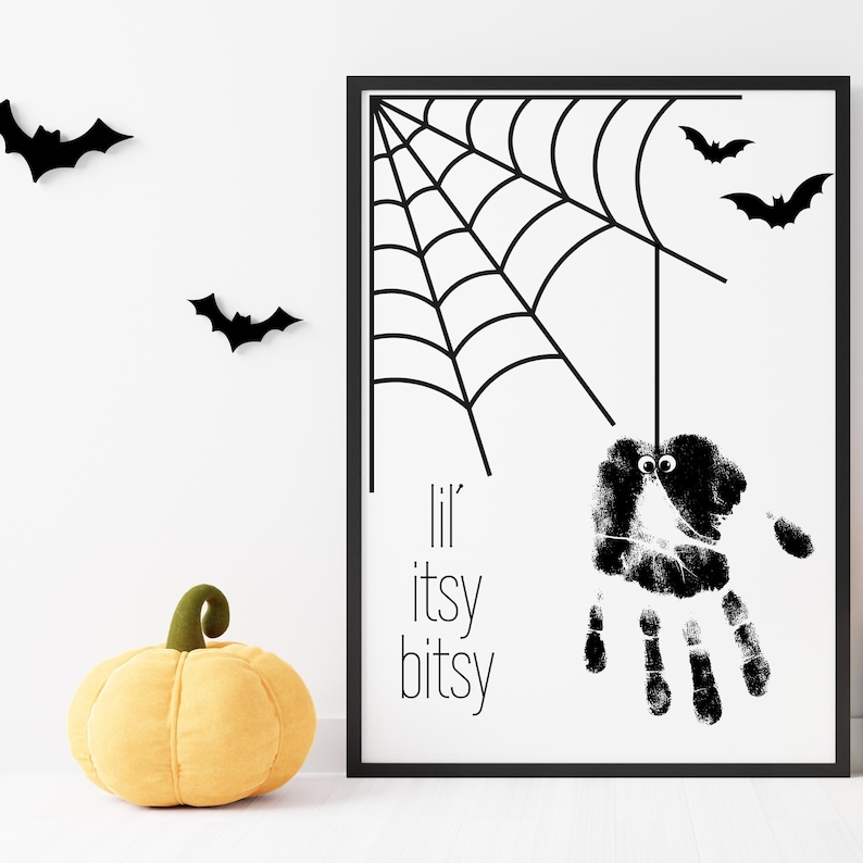 Halloween Spider Handprint Craft - Etsy