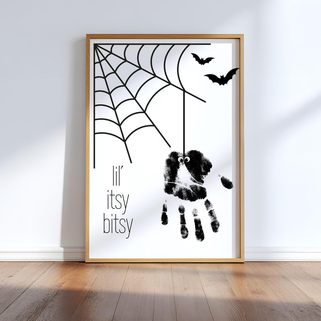 Halloween Spider Handprint Craft - Etsy