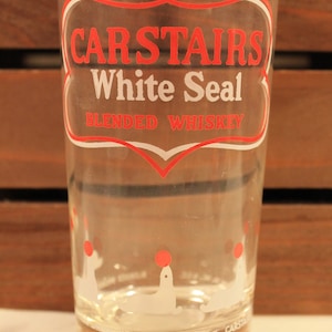 Vintage Carstairs White Seal Blended Whiskey Glass Tumbler - Etsy