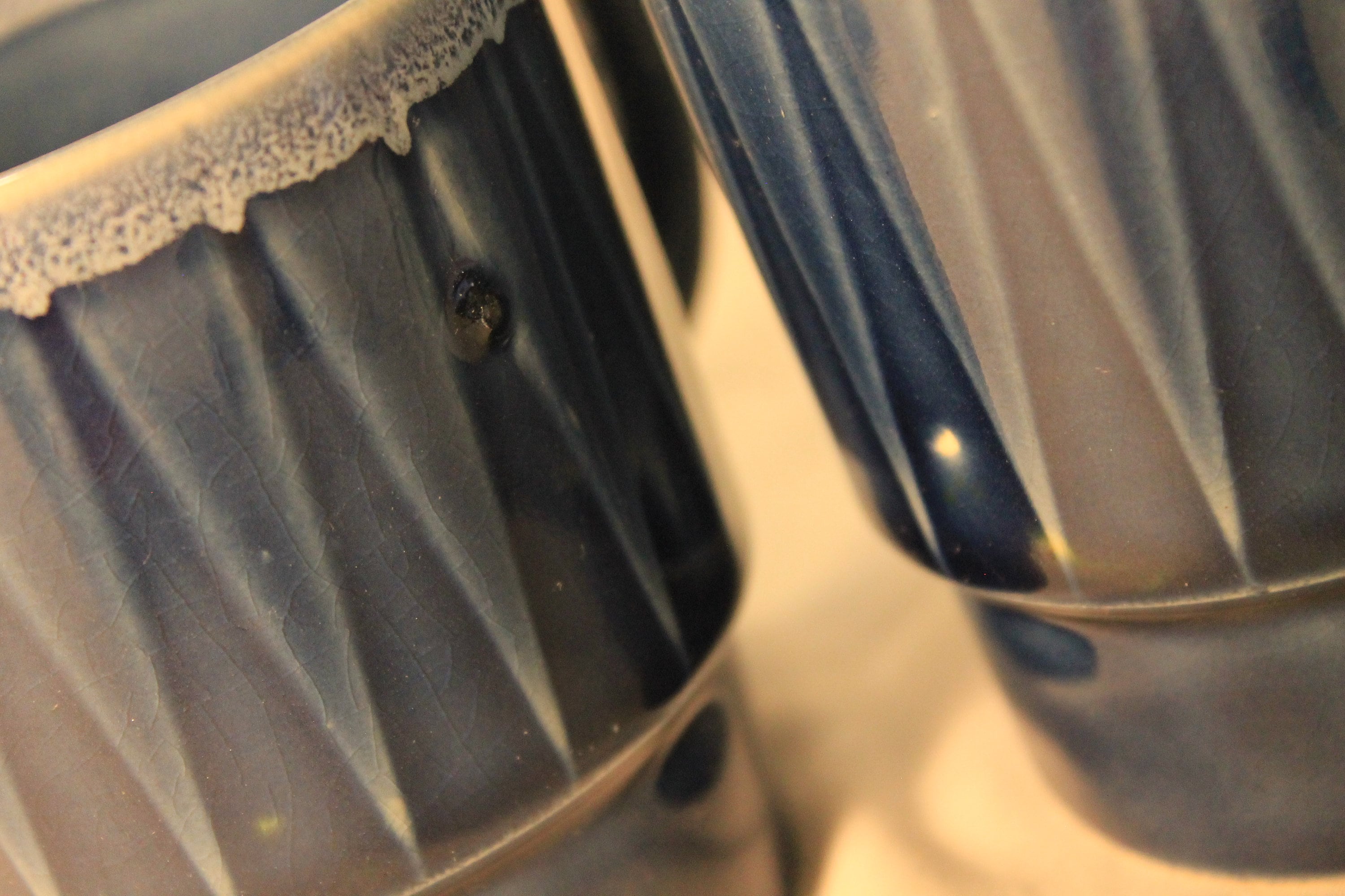 Blue Stacking Mugs Vintage Ceramic Set of Four | Etsy