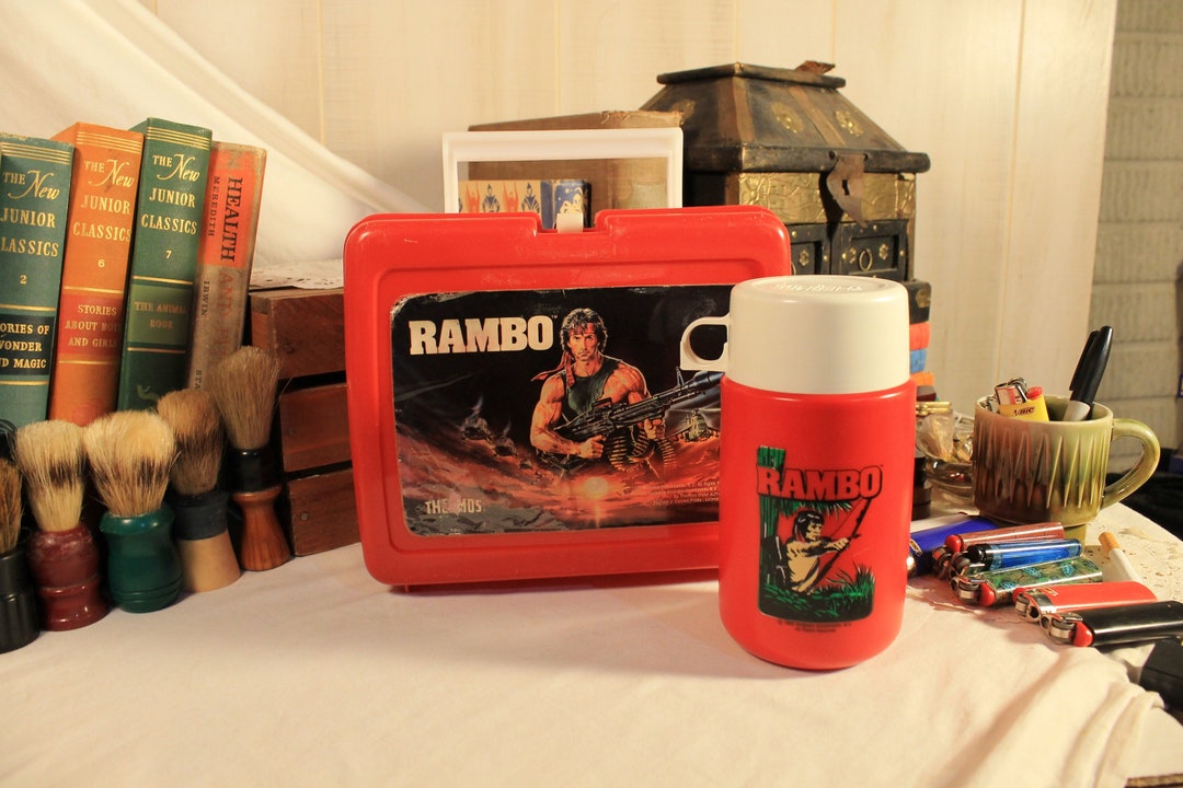 Vintage Rambo Plastic Lunch Box and Thermos by Thermos 1985 - Etsy