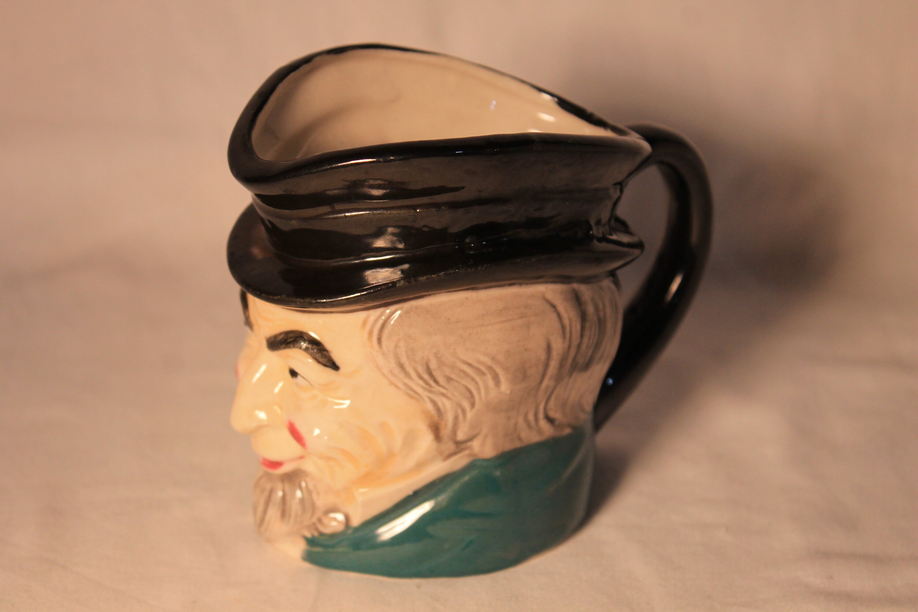 Toby Style Man Face Mug Japan Beard Top Hat | Etsy