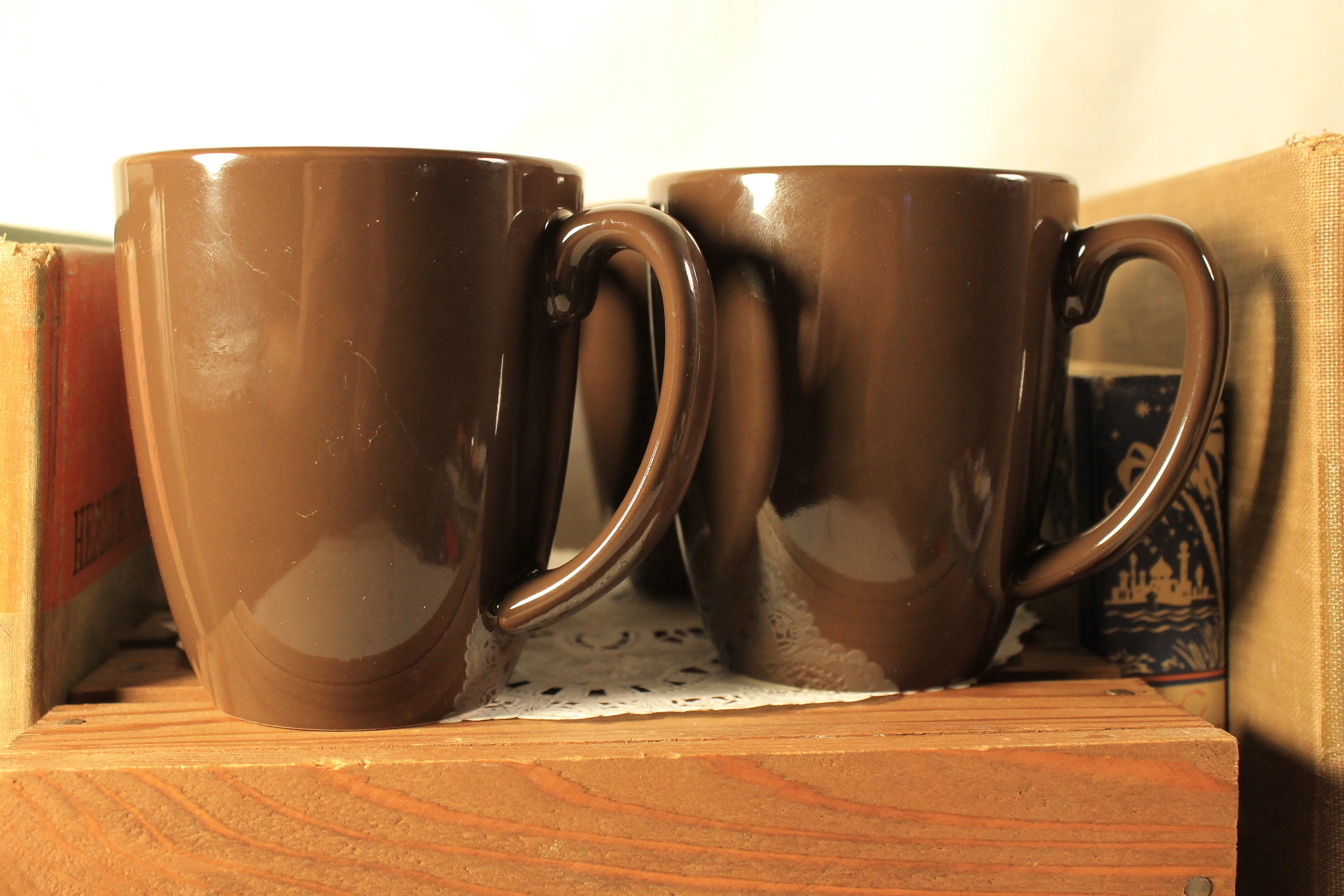 Corning Mugs Vintage Set of Four Ceramic Chocolate Brown | Etsy