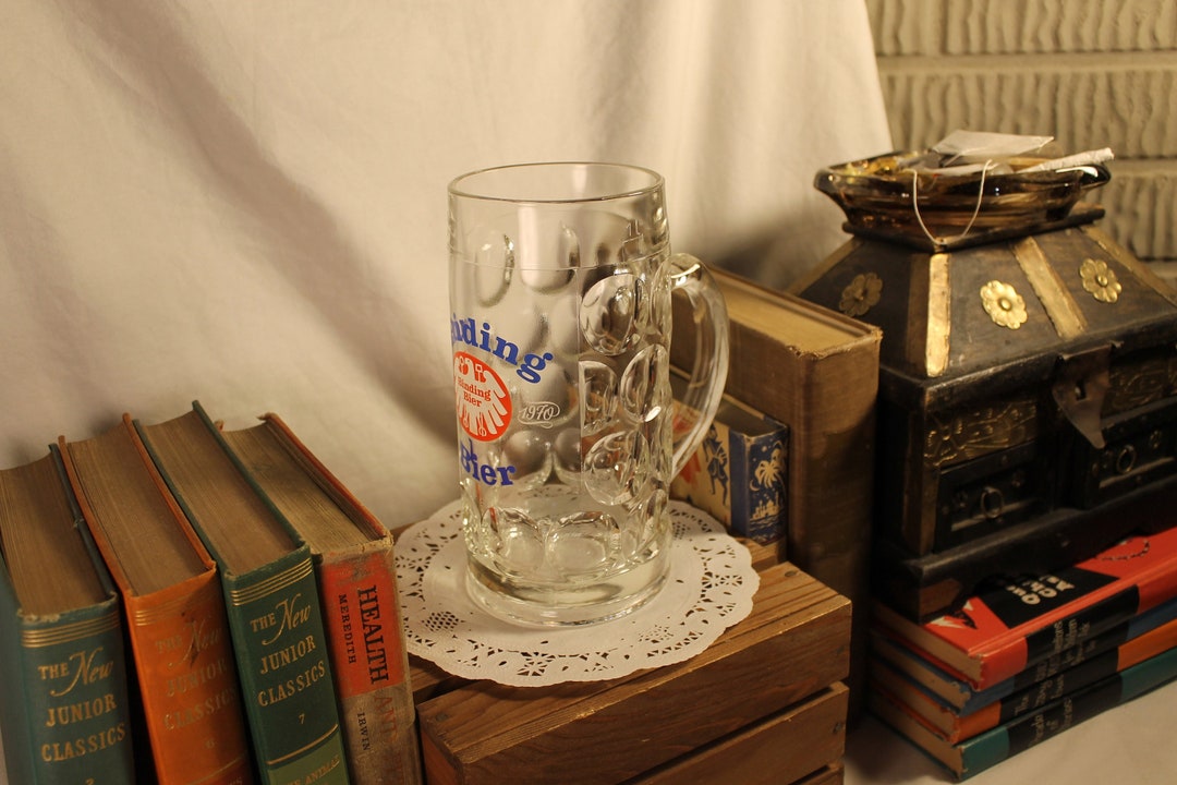Binding Bier Huge 42 Oz. Beer Mug Rare Vintage 1970 Clear Glass - Etsy
