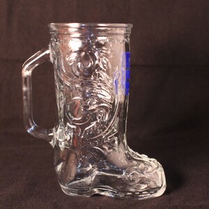 Ilco, Unican Cowboy Boot Beer Mug Vintage Clear Glass - Etsy