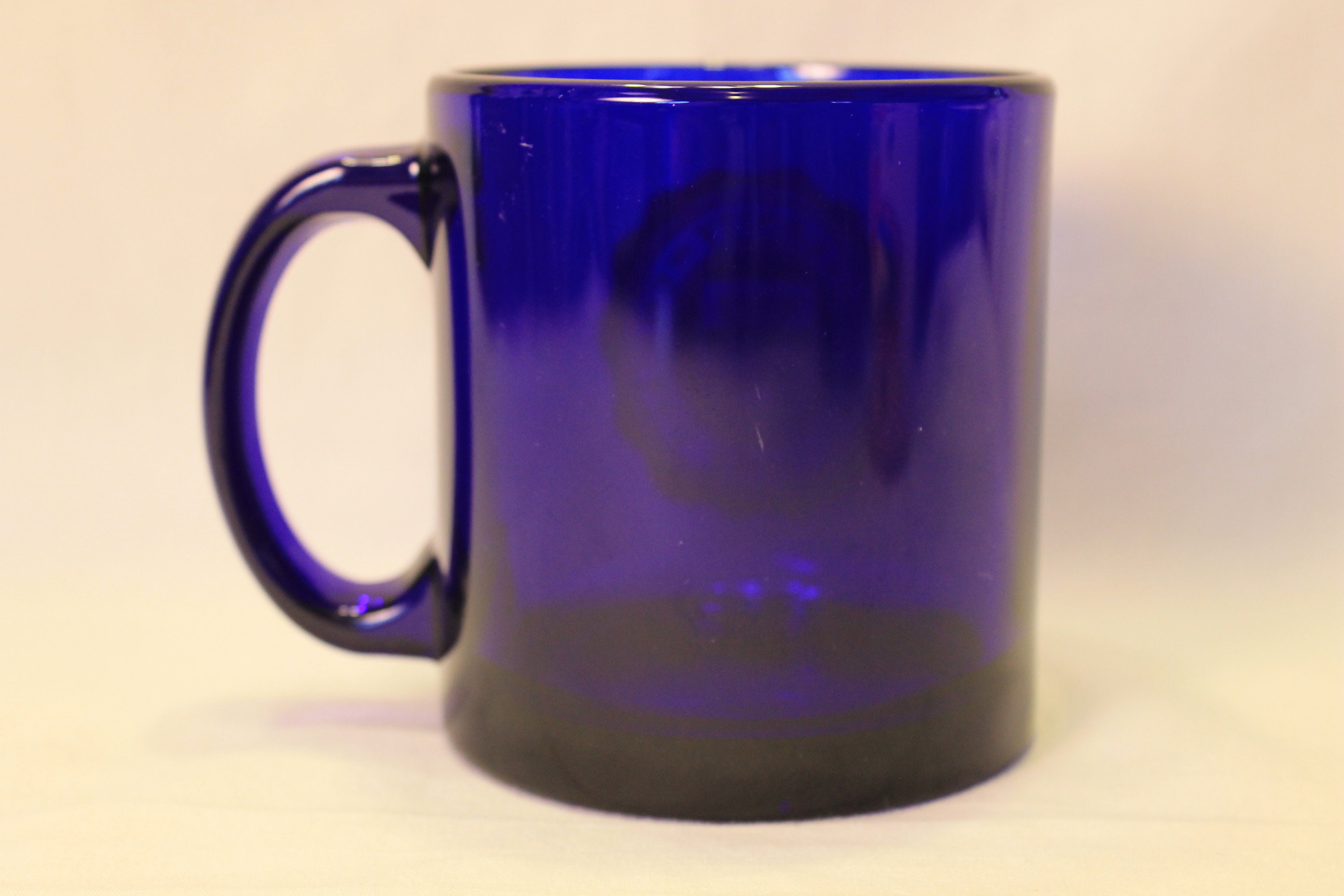 University of Chicago Vintage Cobalt Blue Glass Mug Cup | Etsy