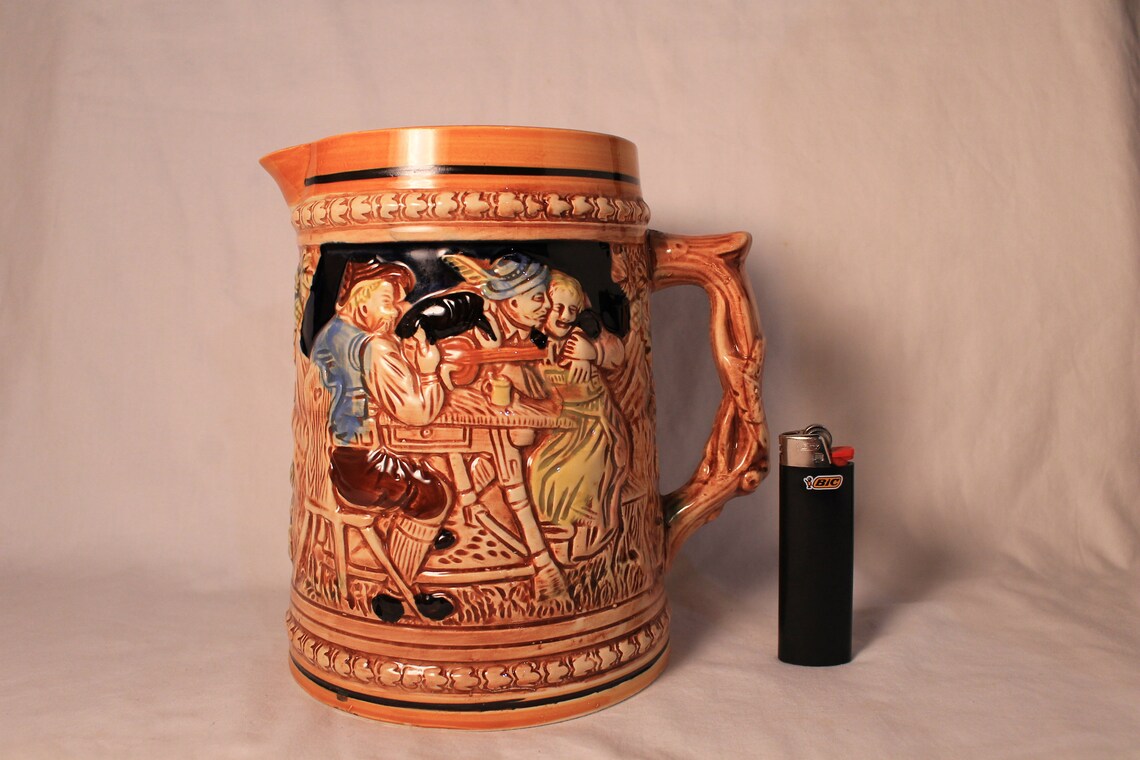 Vintage Ceramic Beer Pitcher Stein A - Etsy