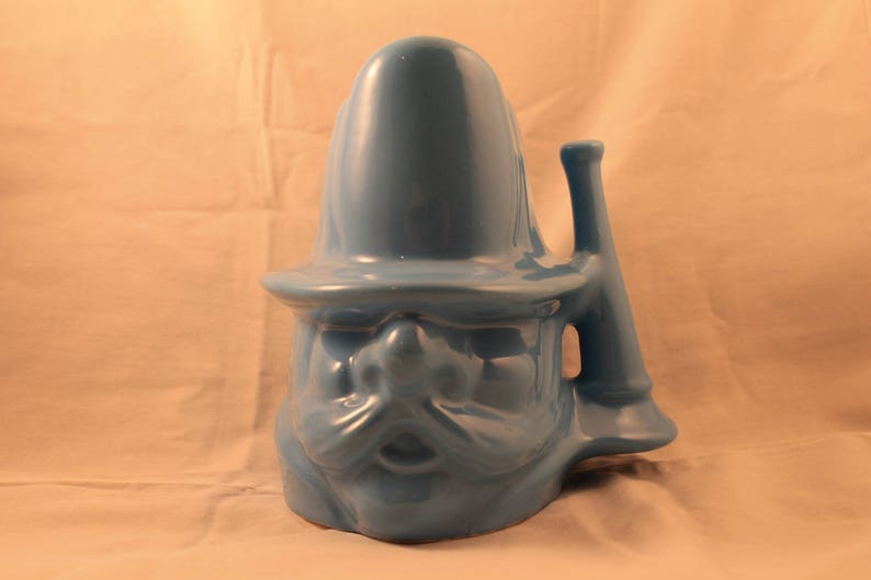 Fireman Face Toby Style Vintage Light Blue Heavy Ceramic - Etsy