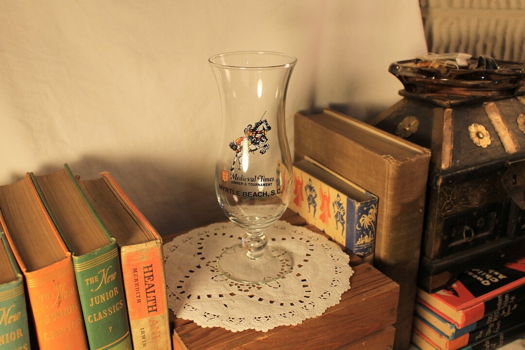 Medieval Times Dinner and Tournament Vintage Large Drink Glass Myrtle ...