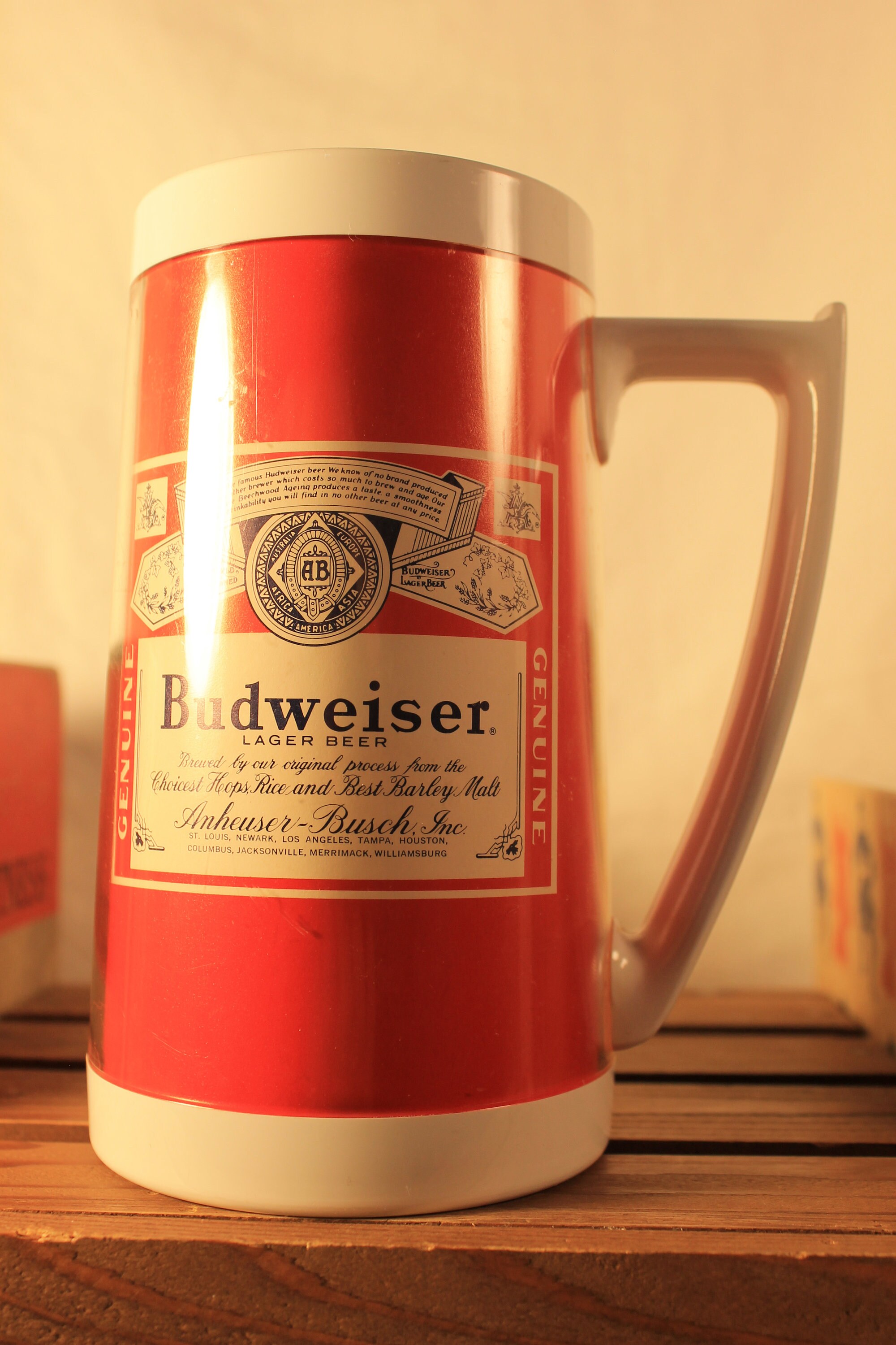 Budweiser Beer Plastic Beer Mug Advertising Collectible Etsy