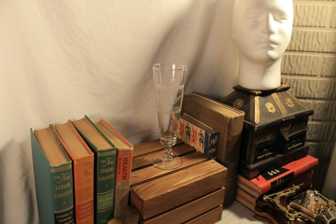 Vintage Miller High Life Footed Glass Etched Stock #Z204 - Etsy