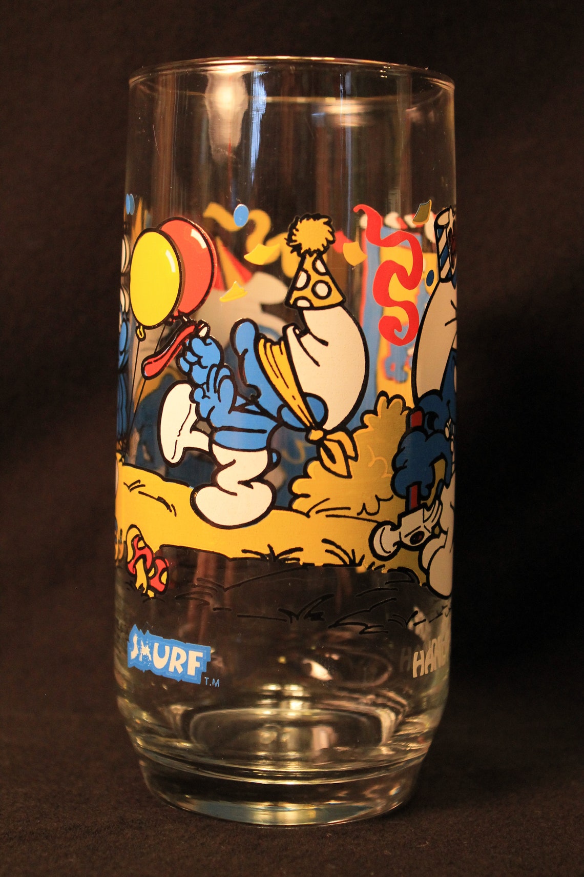 Smurfs Collector's Edition Drinking Glass "handy Smurf" Vintage - Etsy