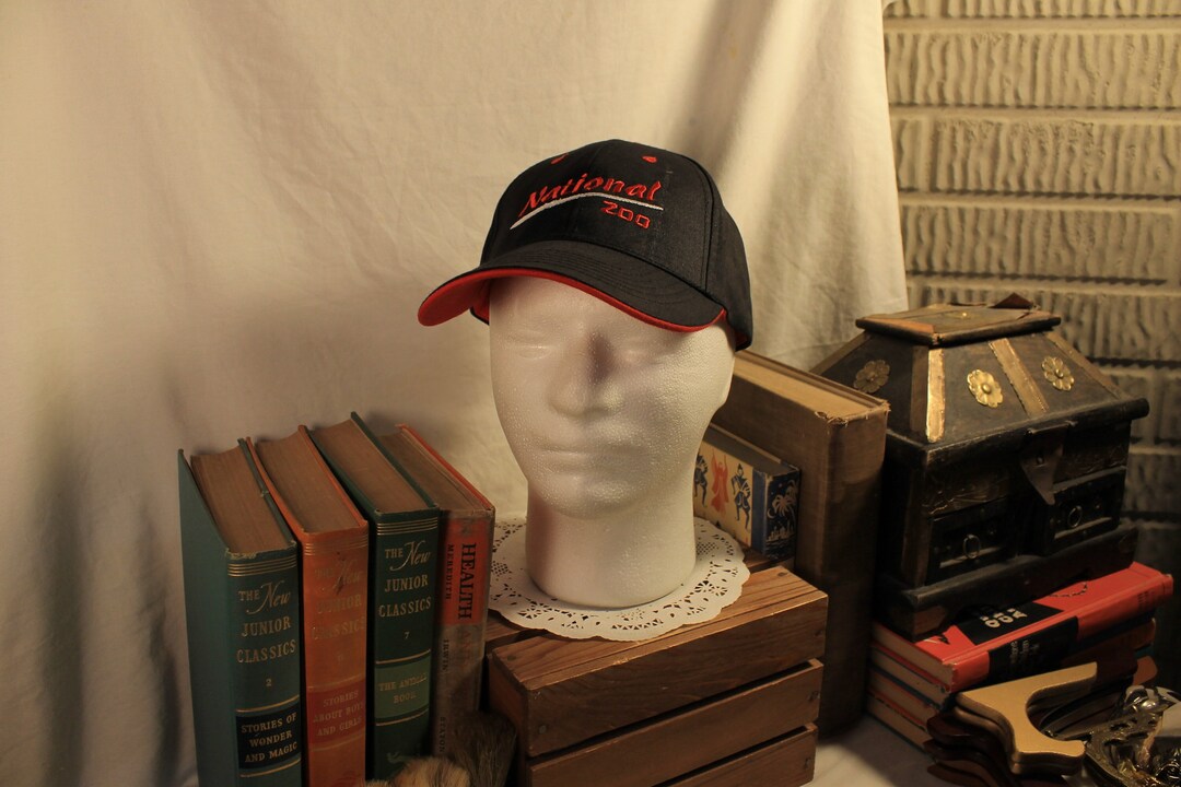 Vintage National Zoo Adjustable Velcro Hat One Size Fits Most Black ...