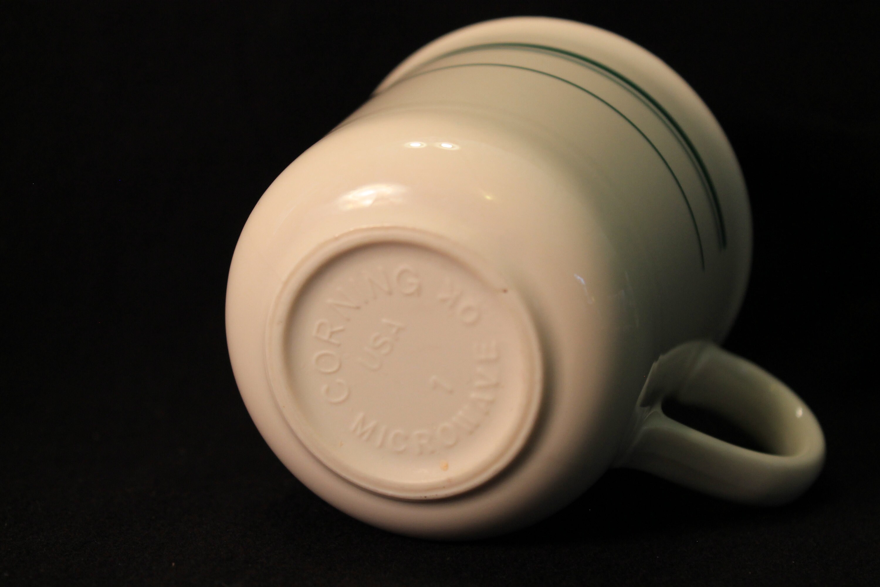 Corning Mugs Vintage Set of Four Green Stripes | Etsy