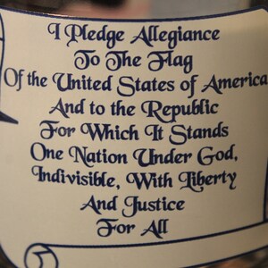 The Pledge of Allegiance United States of America Flag and Eagle Glass ...