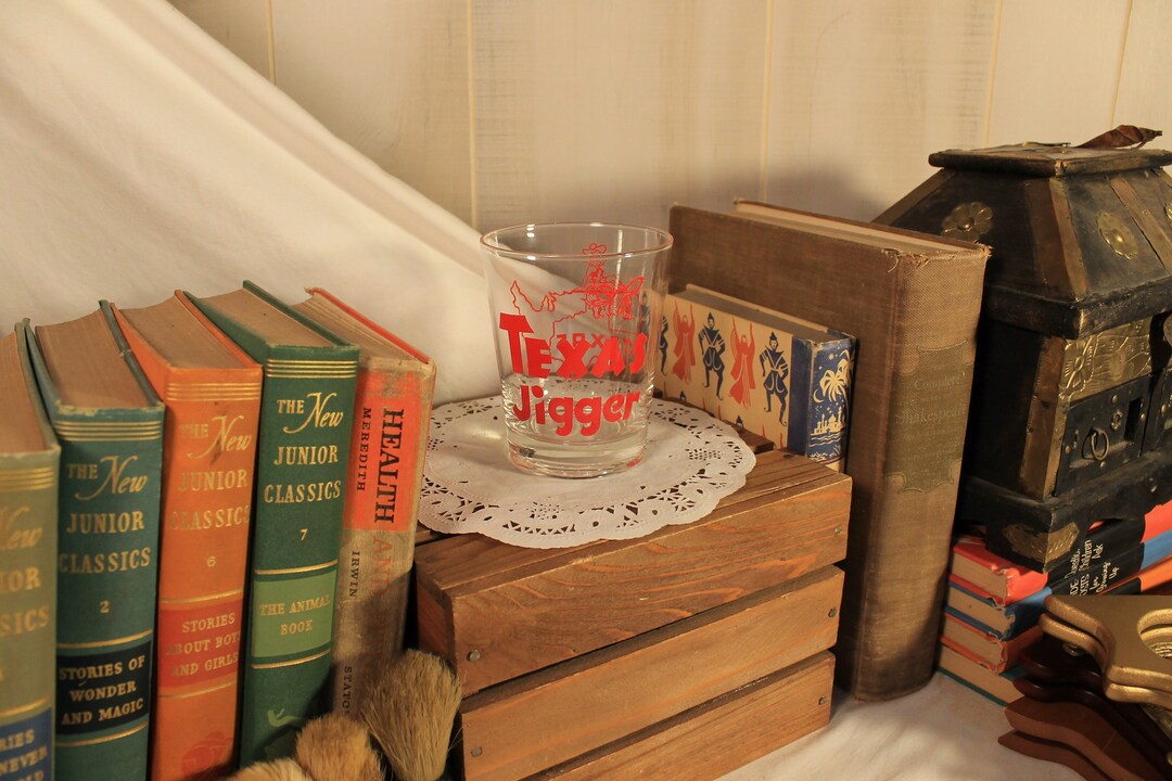 Vintage texas Jigger Whiskey Drink Glass Novelty Stock Z335 - Etsy