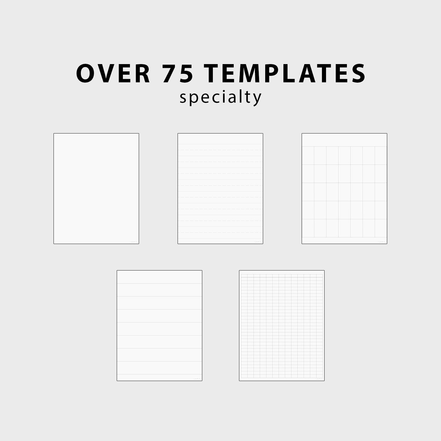 Digital 6 Tab Linked Notebook Templates 1500 Digital Paper Templates Etsy