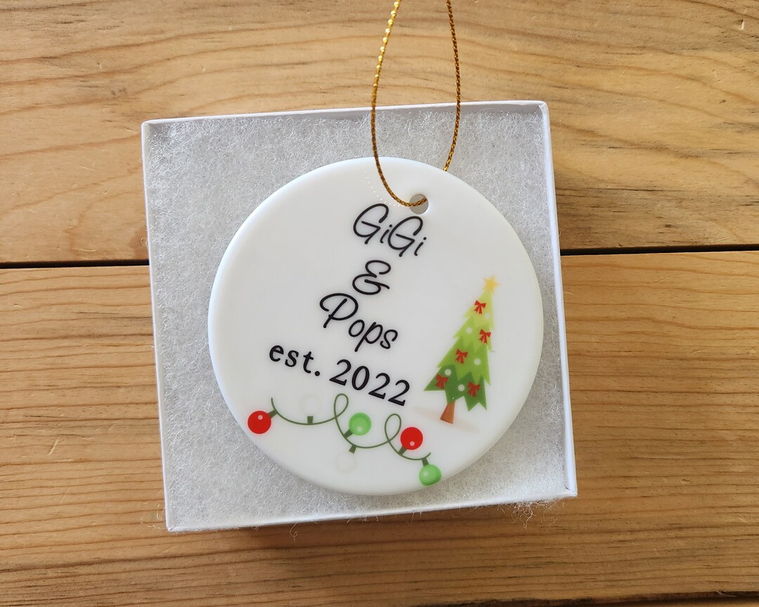 Personalized Grandparent Christmas Ornament, Gigi and Pops Keepsake ...
