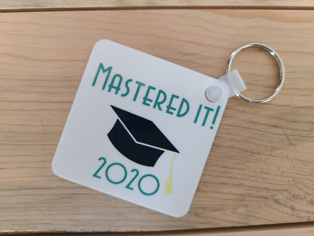 Mastered It Keychain, Master's Degree Gift, Personalized Graduation ...