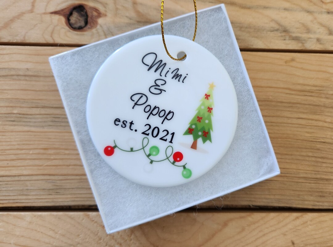 Mimi and Popop Personalized Ornament, Personalized Grandparent Ornament ...