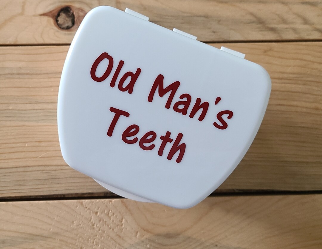 Old Man's Teeth Denture Case, Funny Denture Cup, Funny Denture Case ...