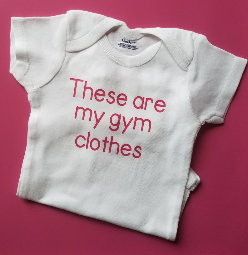 These Are My Gym Clothes Funny Baby Workout Baby Gender - Etsy