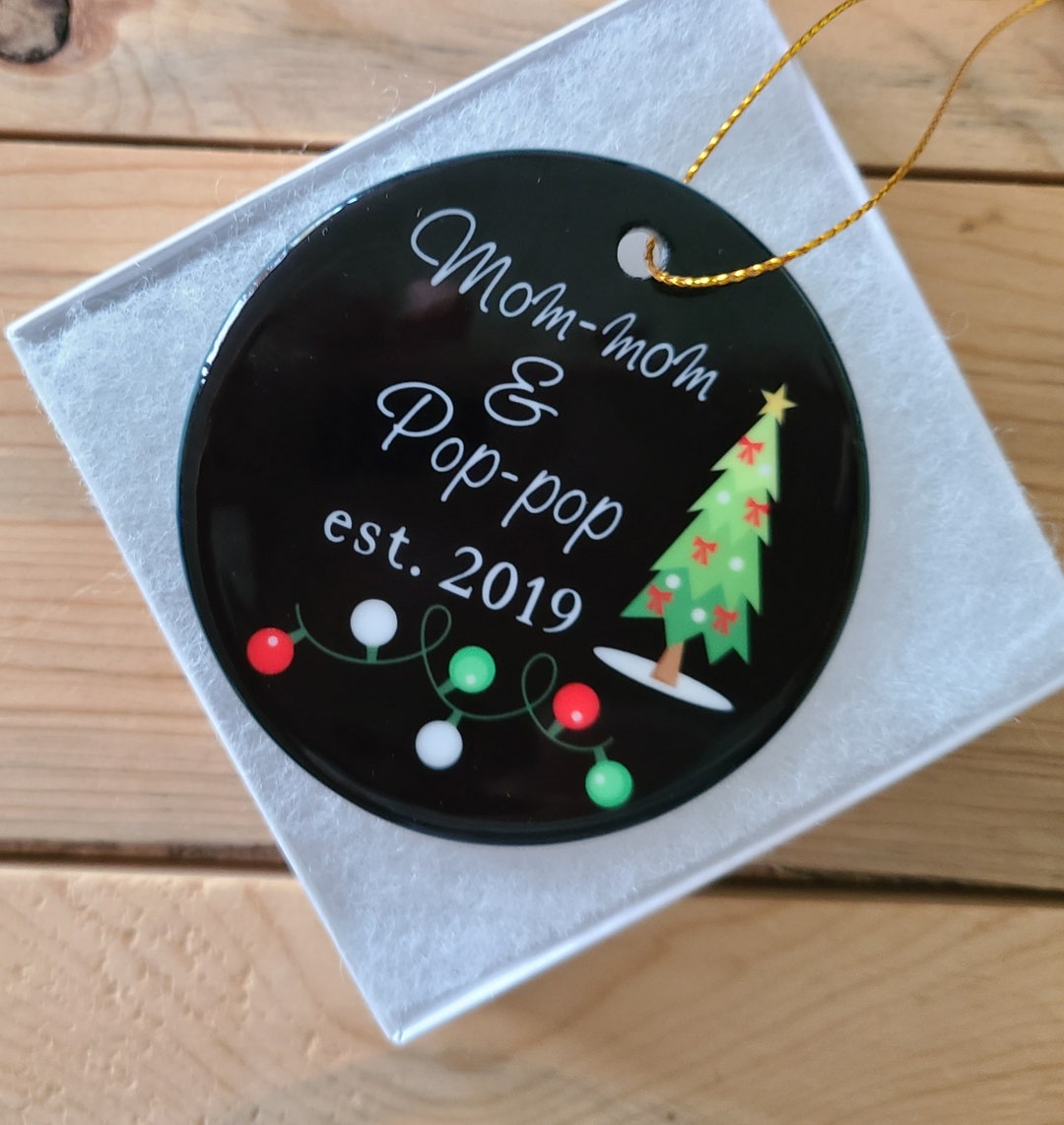 Mom-mom and Pop-pop Personalized Ornament Personalized - Etsy